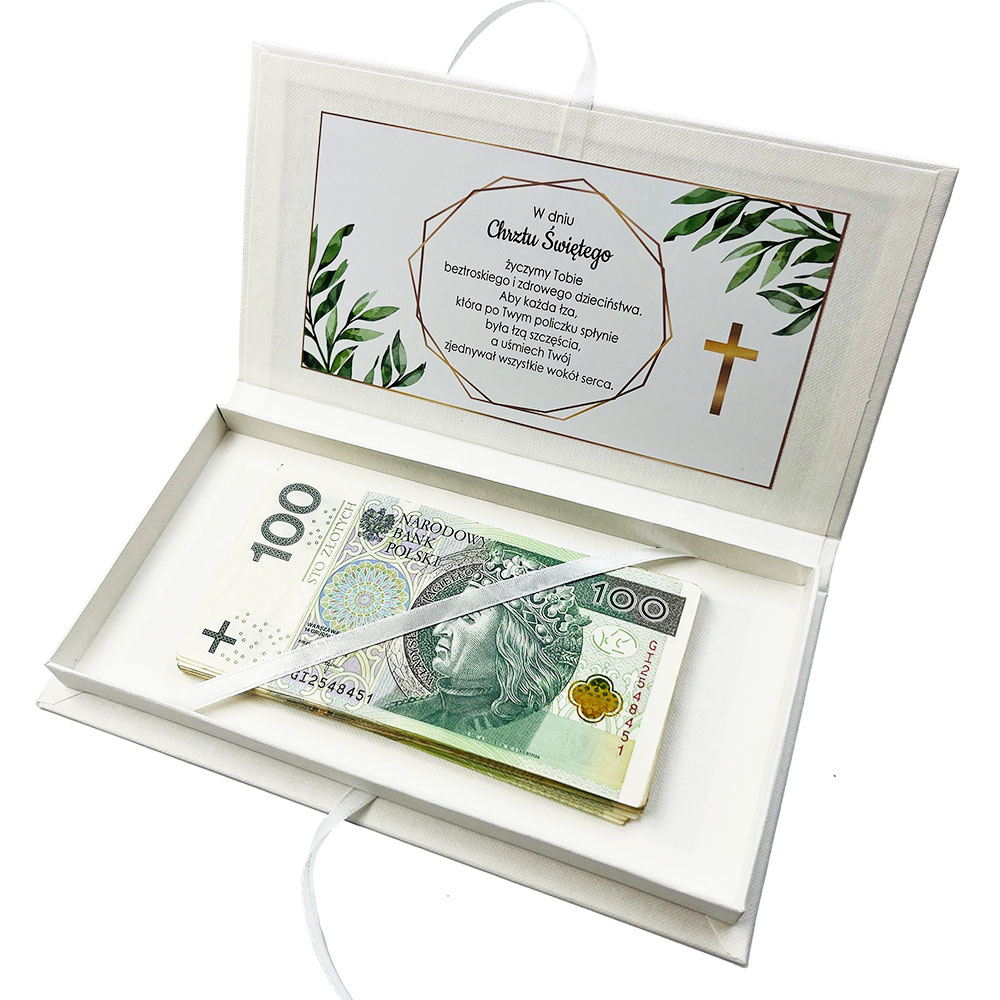 Pudełko na Pieniądze Chrzest - Prezent na Chrzest Święty dla Chłopca Dziewczynki Pamiątka Chrztu ...